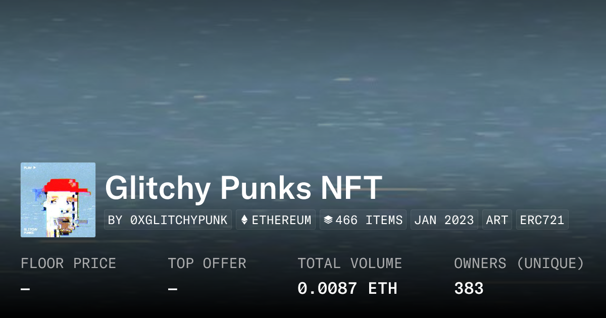 Glitchy Punks NFT - Collection | OpenSea