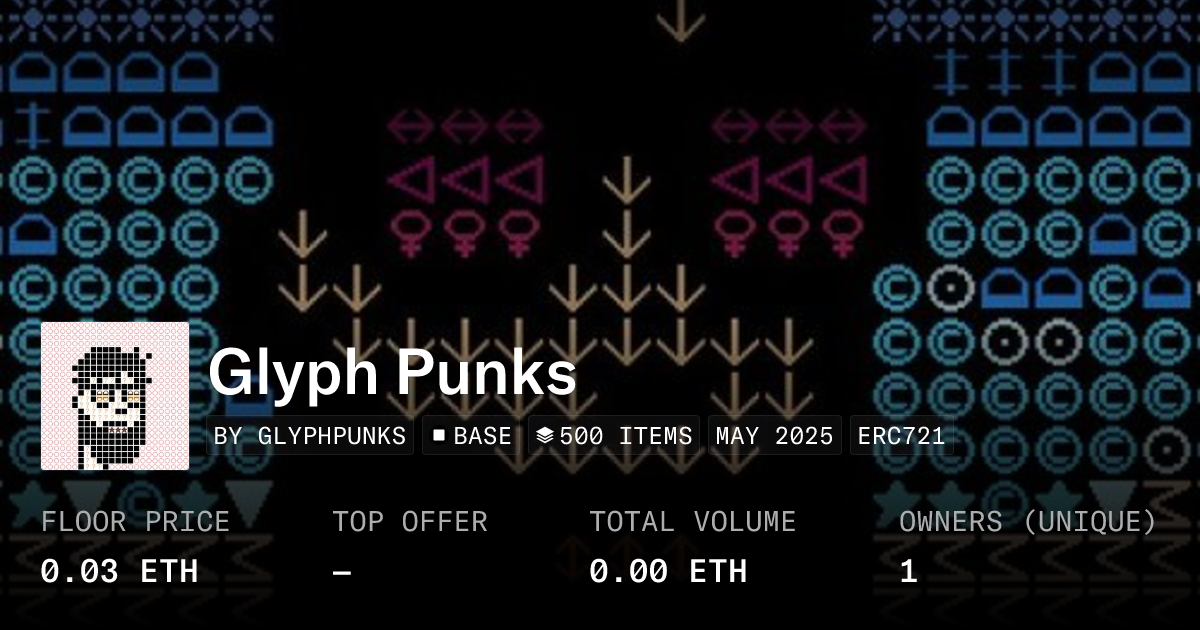 Glyph Punks - Collection | OpenSea