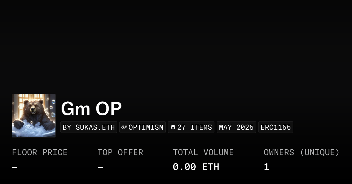 Gm OP - Collection | OpenSea