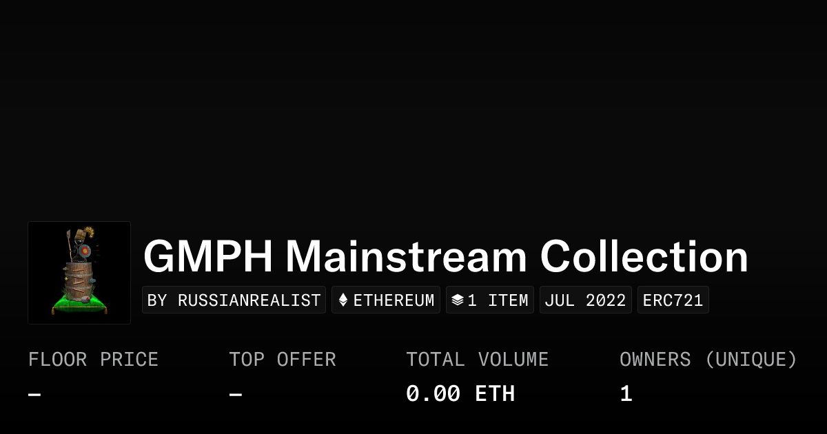 GMPH Mainstream Collection - Collection | OpenSea