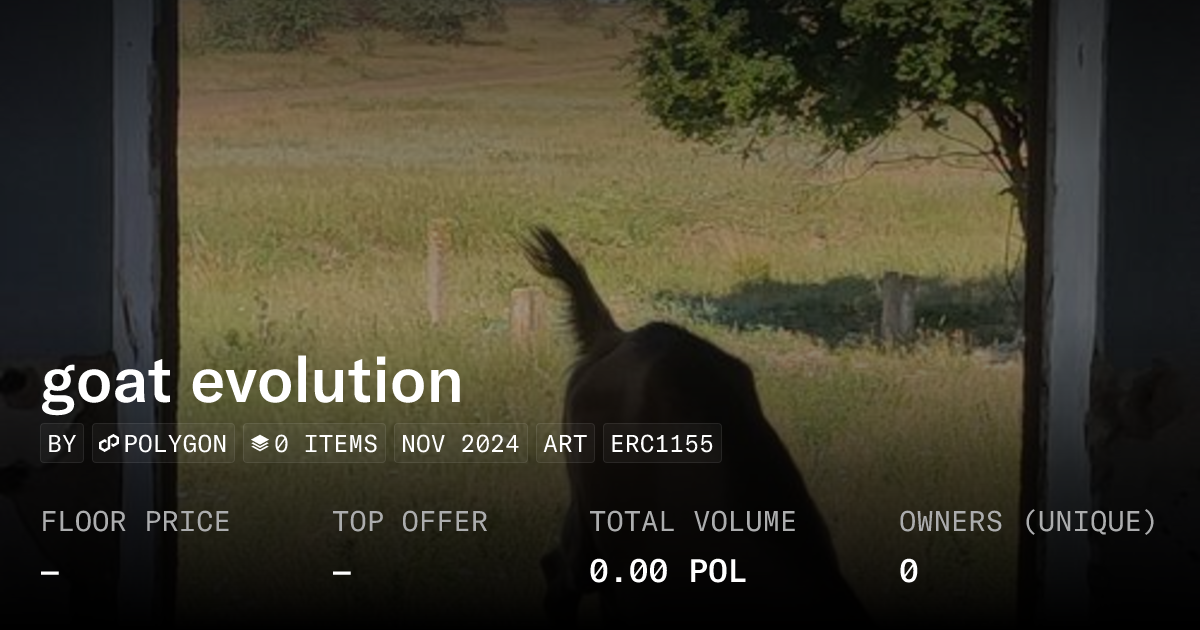 goat evolution - Collection | OpenSea