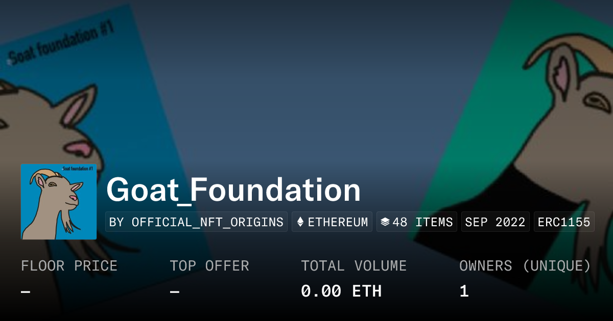 Goat_Foundation - Collection | OpenSea