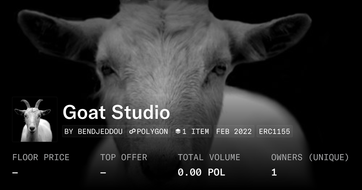 Goat Studio - Collection | OpenSea