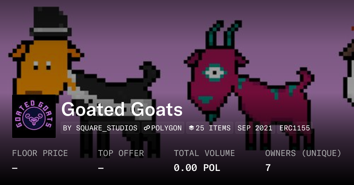 Goated Goats - Collection | OpenSea