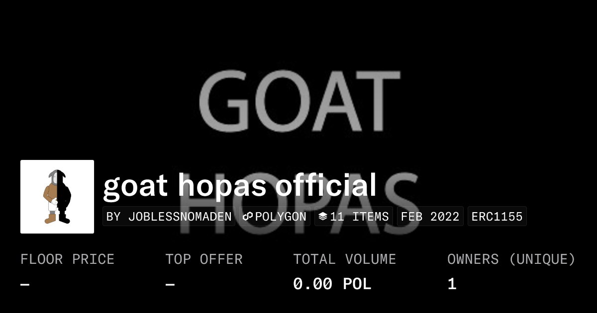 goat hopas official - Collection | OpenSea