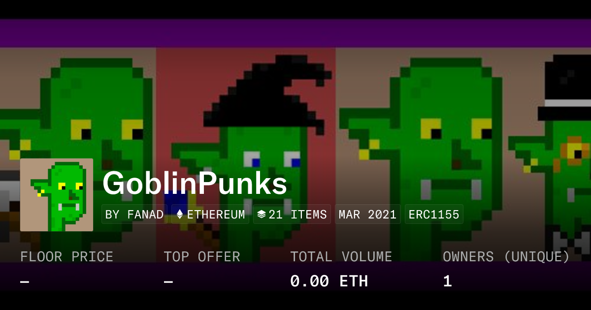 GoblinPunks - Collection | OpenSea