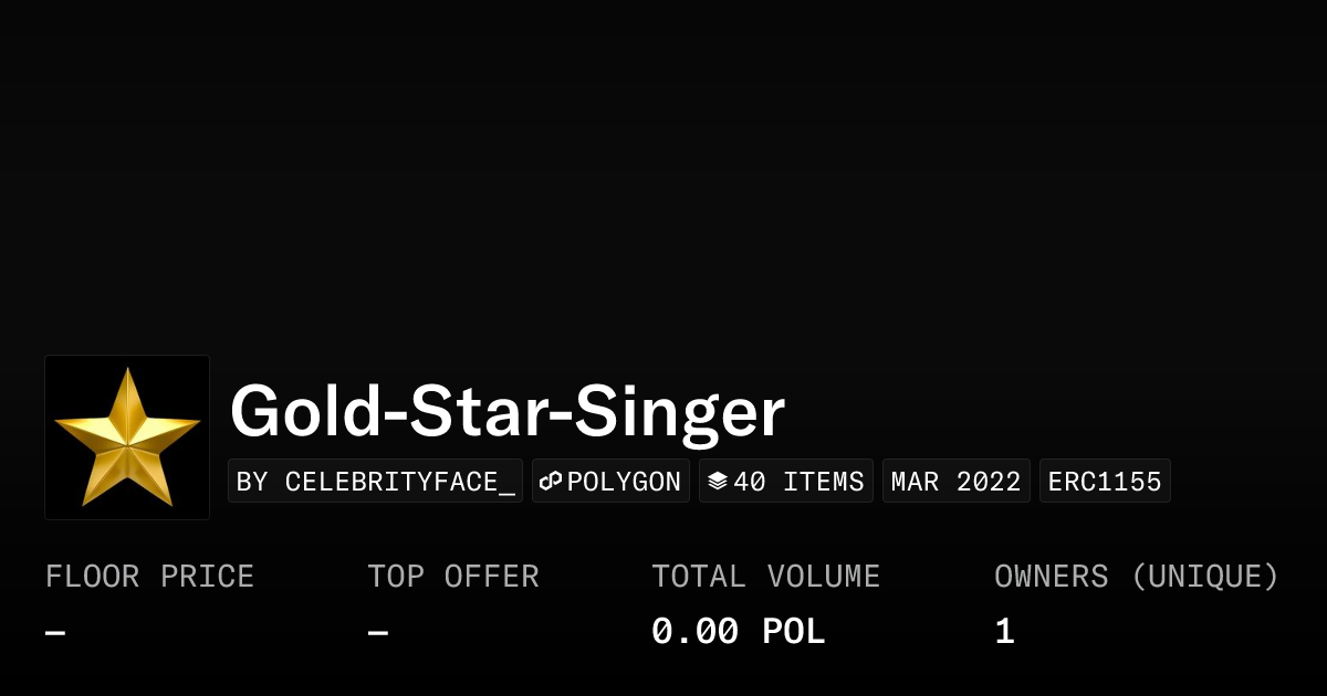 Gold-Star-Singer - Collection | OpenSea