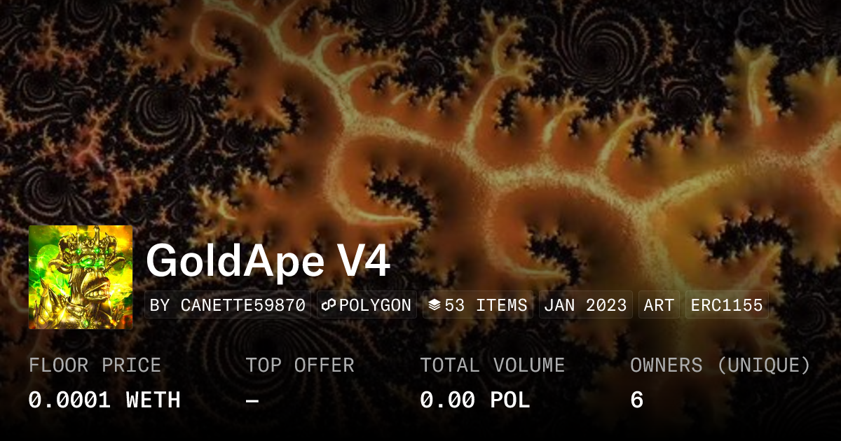 GoldApe V4 - Collection | OpenSea