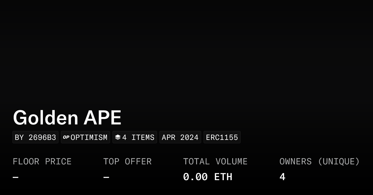 Golden APE - Collection | OpenSea