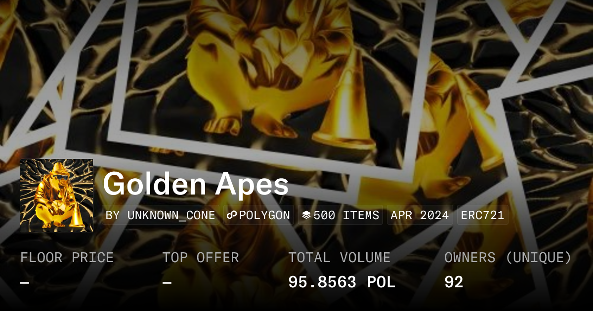 Golden Apes - Collection | OpenSea