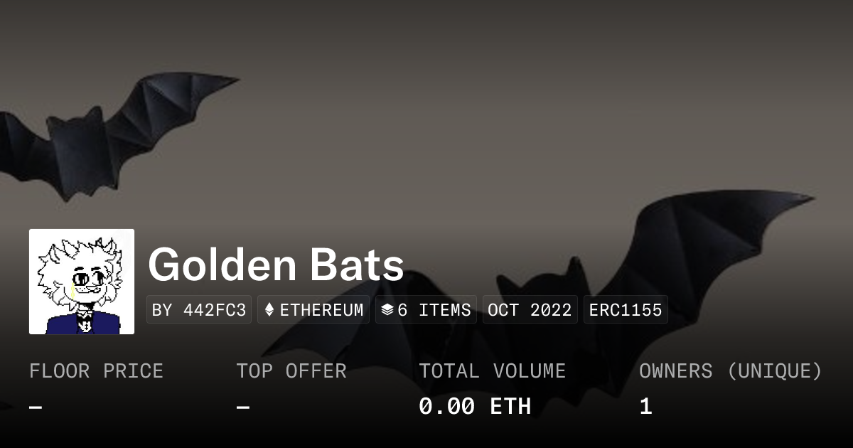 Golden Bats - Collection | OpenSea