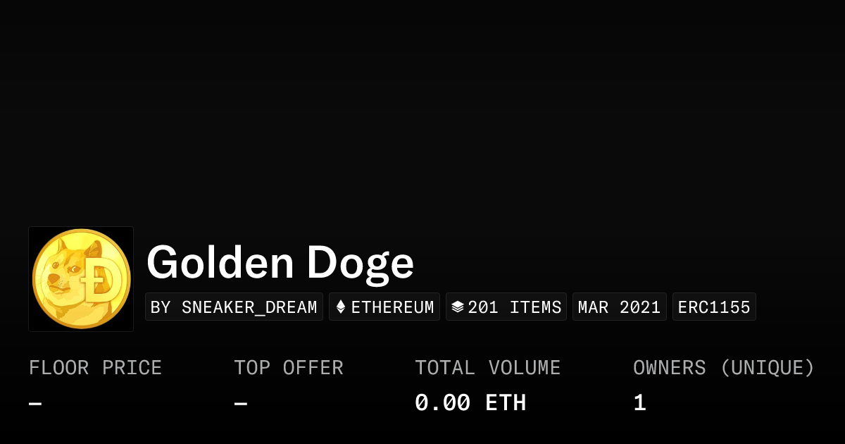 Golden Doge - Collection | OpenSea