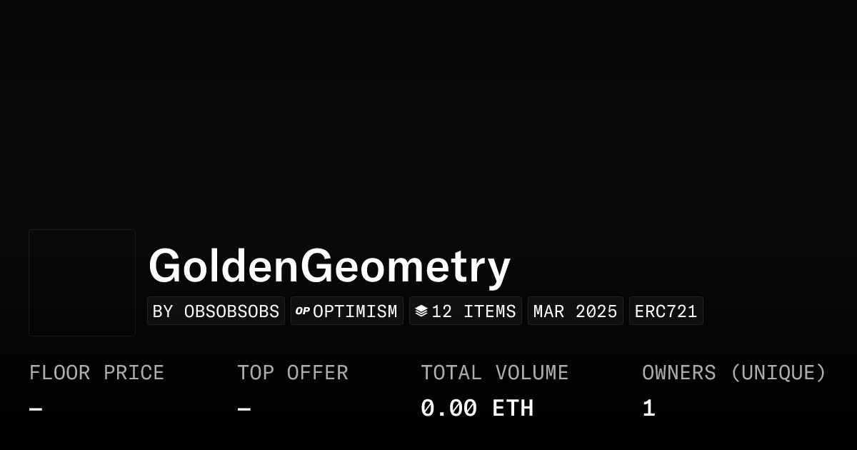 GoldenGeometry - Collection | OpenSea