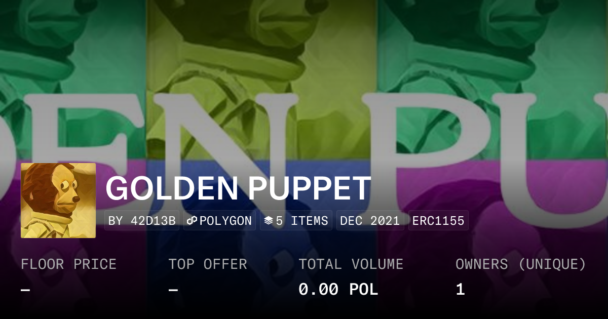 GOLDEN PUPPET - Collection | OpenSea