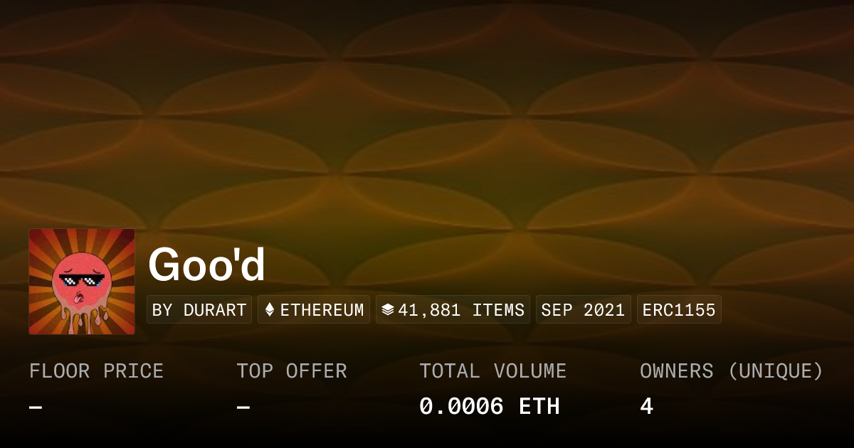 Goo'd - Collection | OpenSea