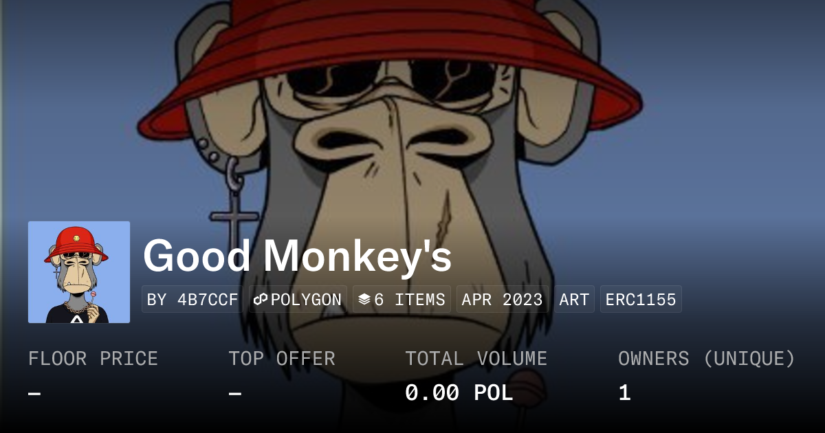 Good Monkey's - Collection | OpenSea
