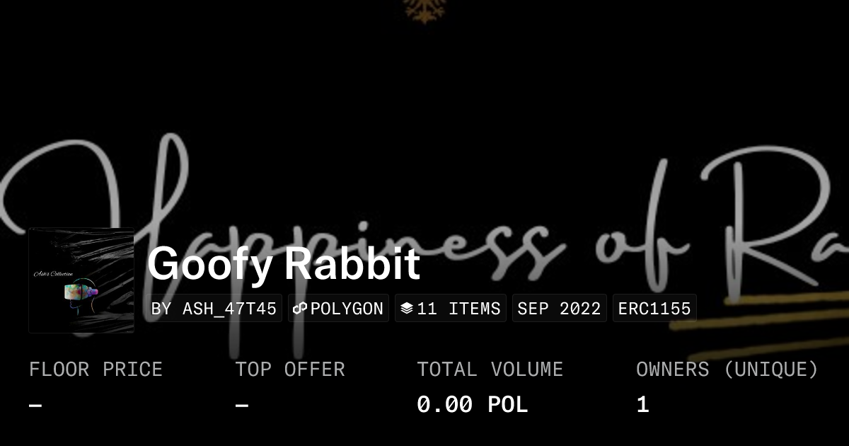 Goofy Rabbit - Collection | OpenSea