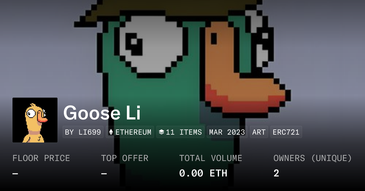 Goose Li - Collection | OpenSea