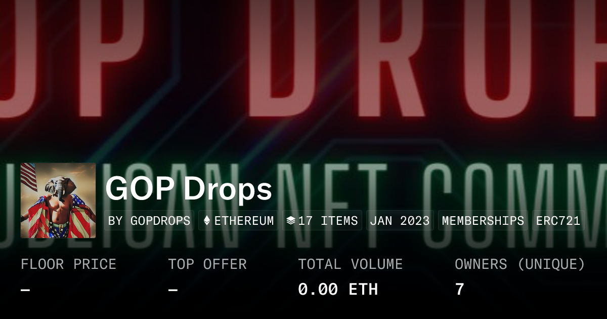 GOP Drops - Collection | OpenSea