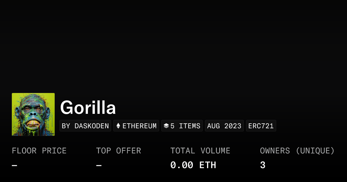 Gorilla - Collection | OpenSea