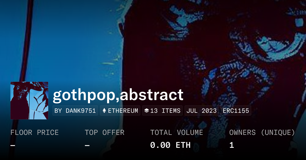 gothpop,abstract - Collection | OpenSea