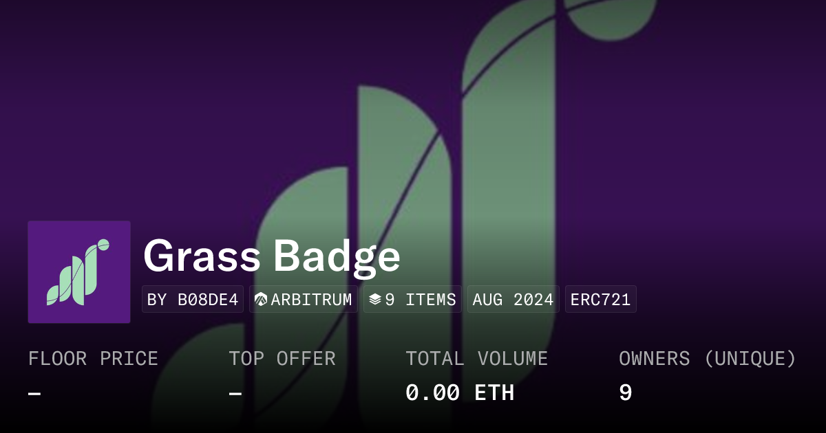 Grass Badge - Collection | OpenSea