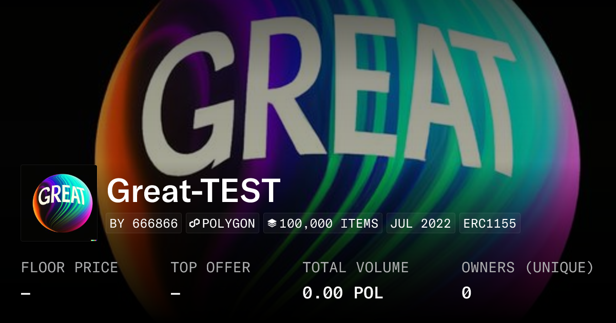 Great-TEST - Collection | OpenSea