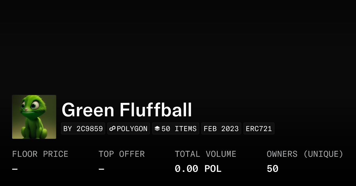 Green Fluffball - Collection | OpenSea