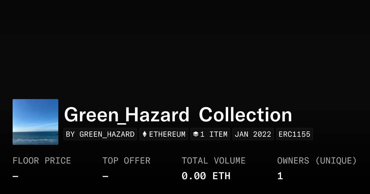 Green_Hazard Collection - Collection | OpenSea