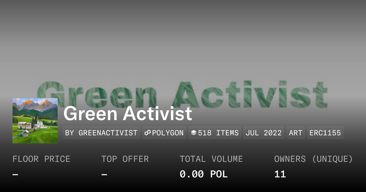 Green Activist - Collection | OpenSea