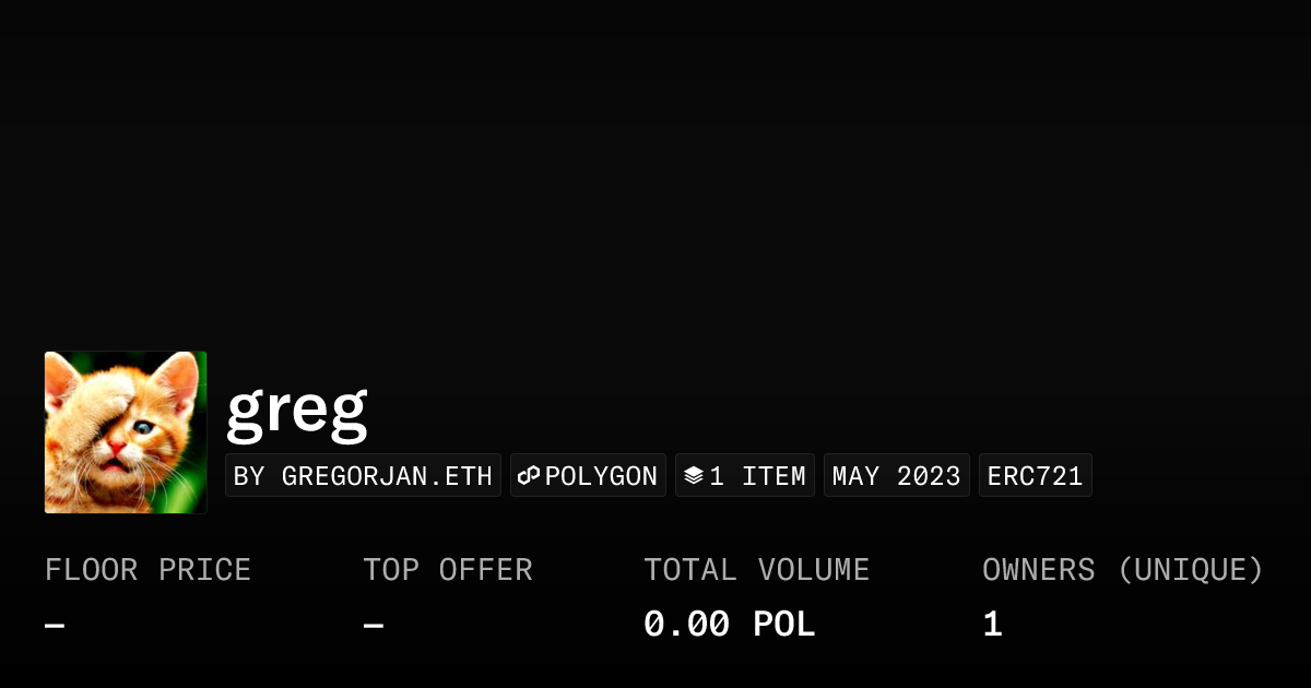 greg - Collection | OpenSea