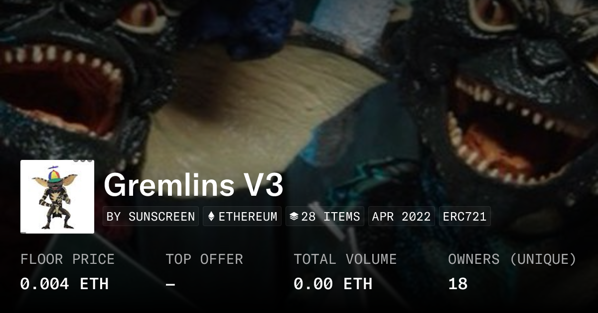 Gremlins V3 - Collection | OpenSea