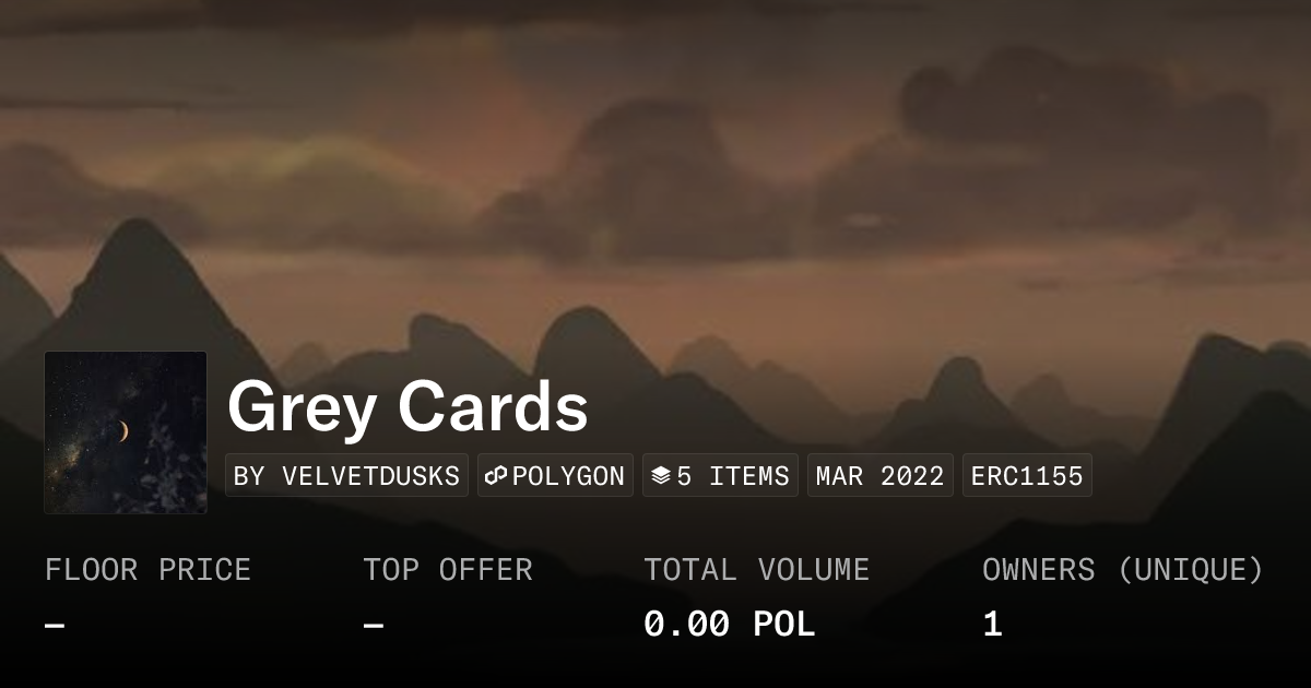 Grey Cards - Collection | OpenSea