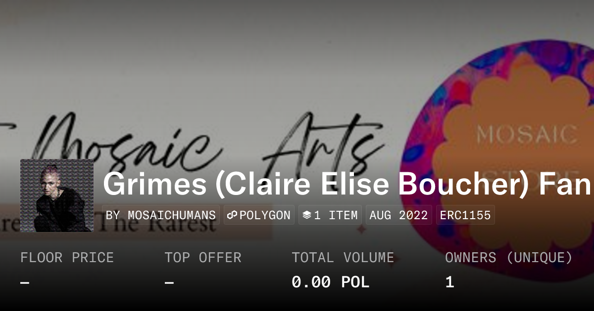 Grimes (Claire Elise Boucher) Fan - Collection | OpenSea