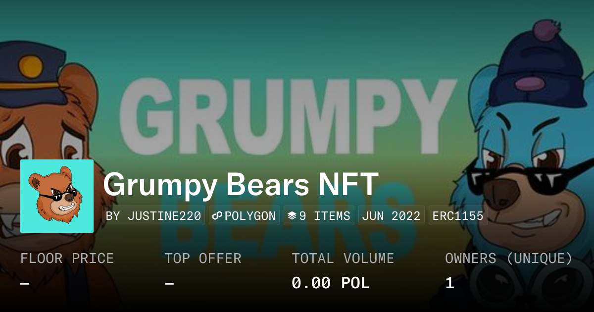 Grumpy Bears NFT - Collection | OpenSea