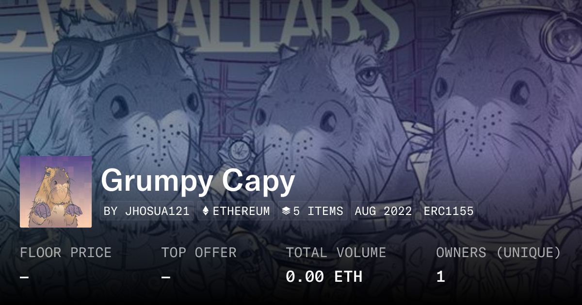 Grumpy Capy - Collection | OpenSea