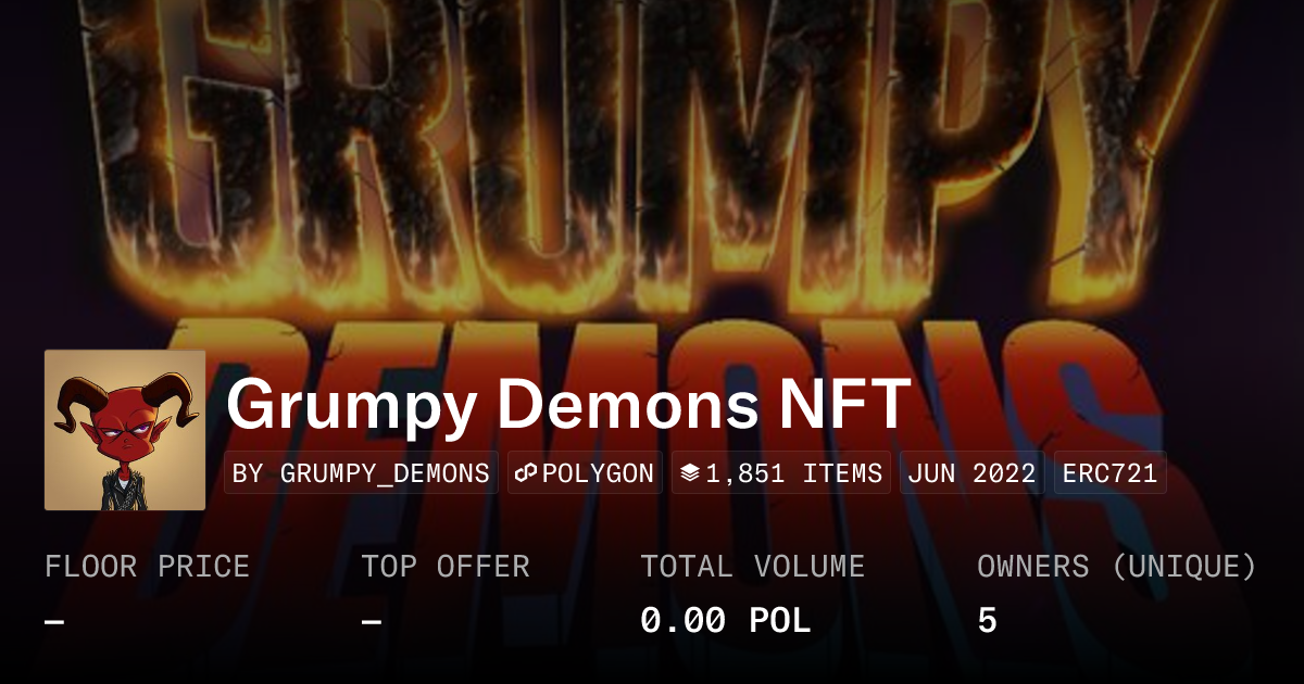 Grumpy Demons NFT - Collection | OpenSea