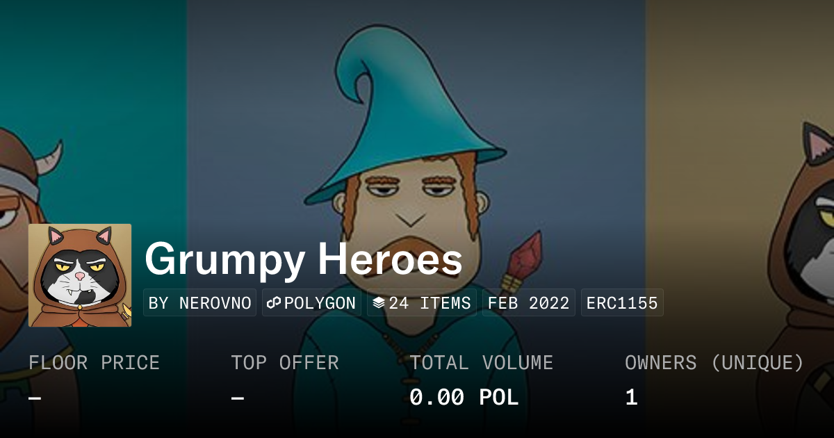 Grumpy Heroes - Collection | OpenSea