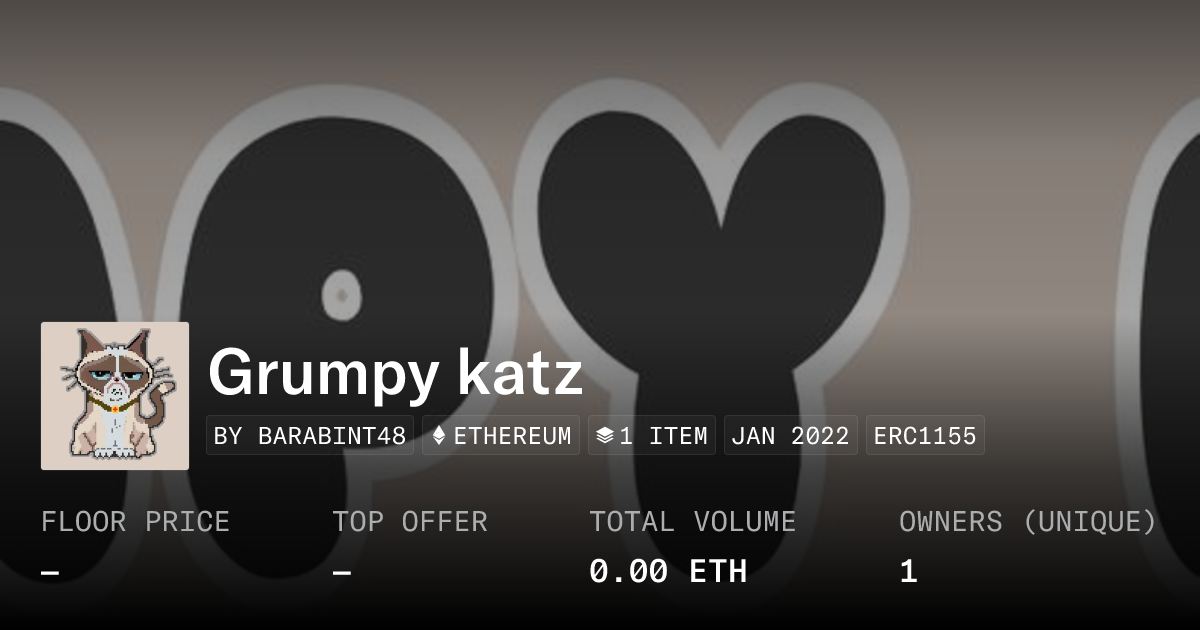 Grumpy katz - Collection | OpenSea