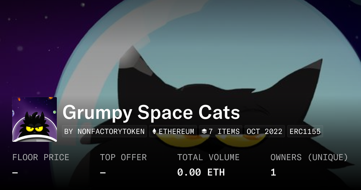 Grumpy Space Cats - Collection | OpenSea