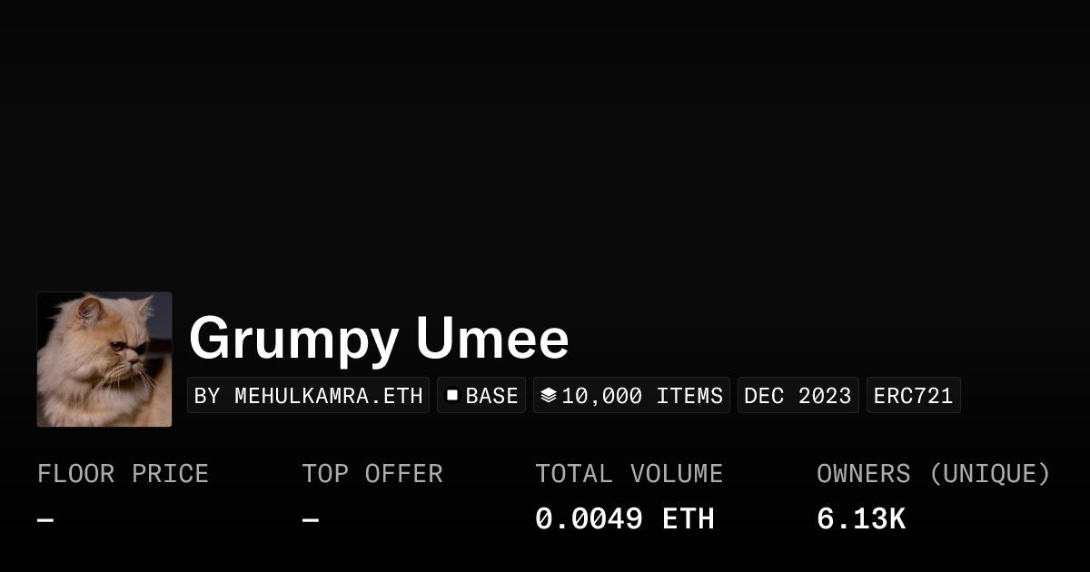 Grumpy Umee - Collection | OpenSea