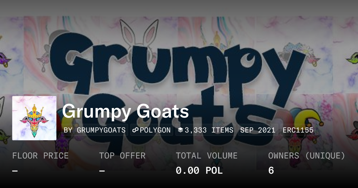Grumpy Goats - Collection | OpenSea