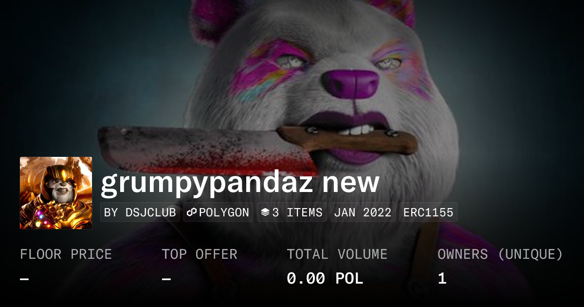 grumpypandaz new - Collection | OpenSea