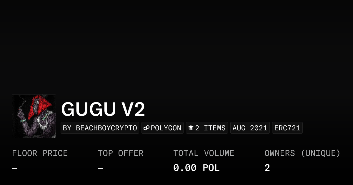GUGU V2 - Collection | OpenSea