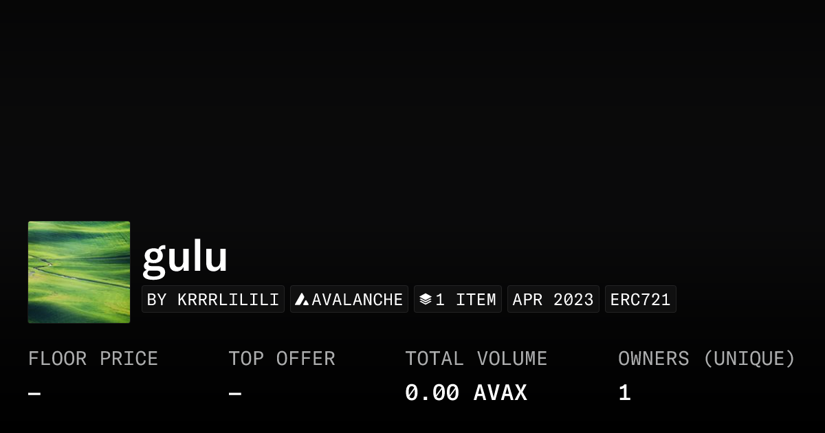 gulu - Collection | OpenSea