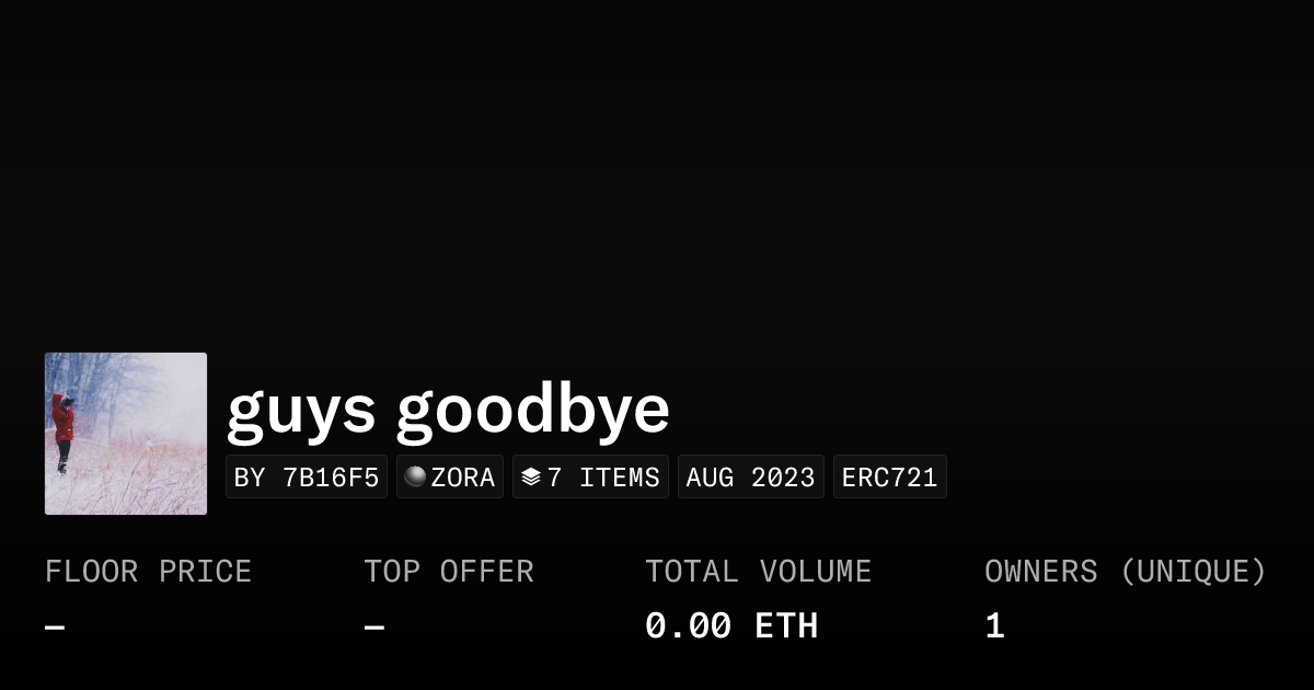 guys goodbye - Collection | OpenSea