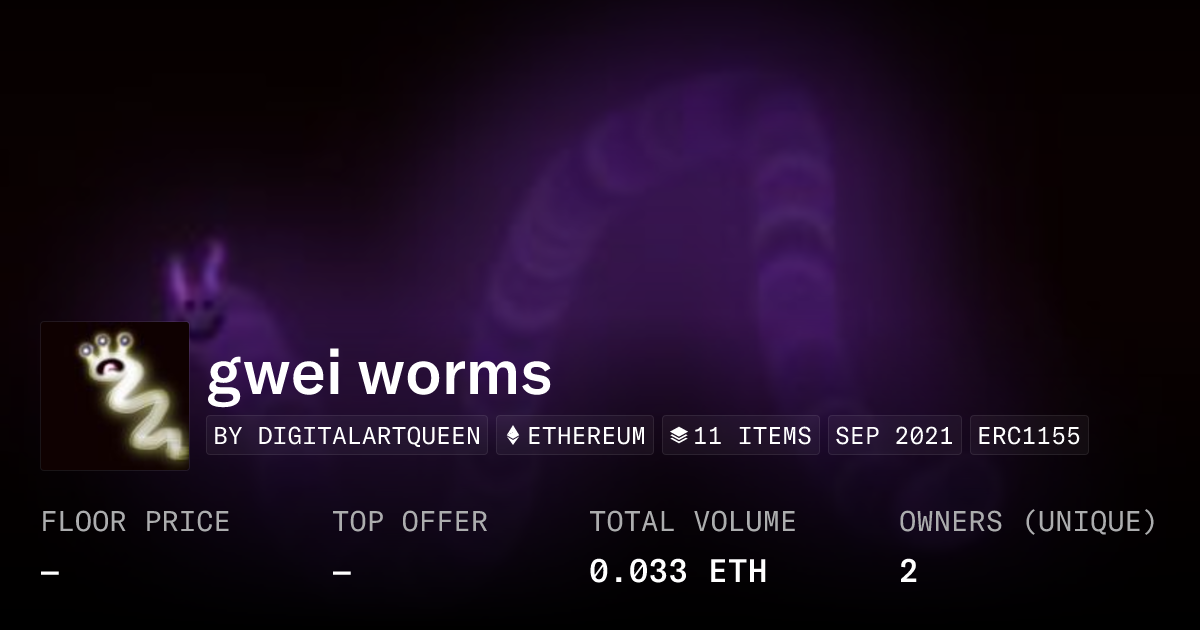 gwei worms - Collection | OpenSea