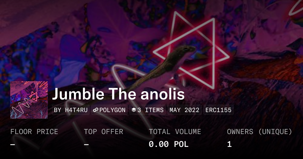 Jumble The anolis - Collection | OpenSea