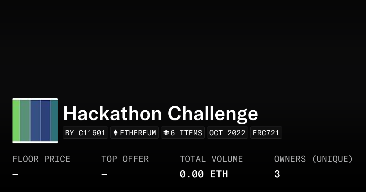 Hackathon Challenge - Collection | OpenSea