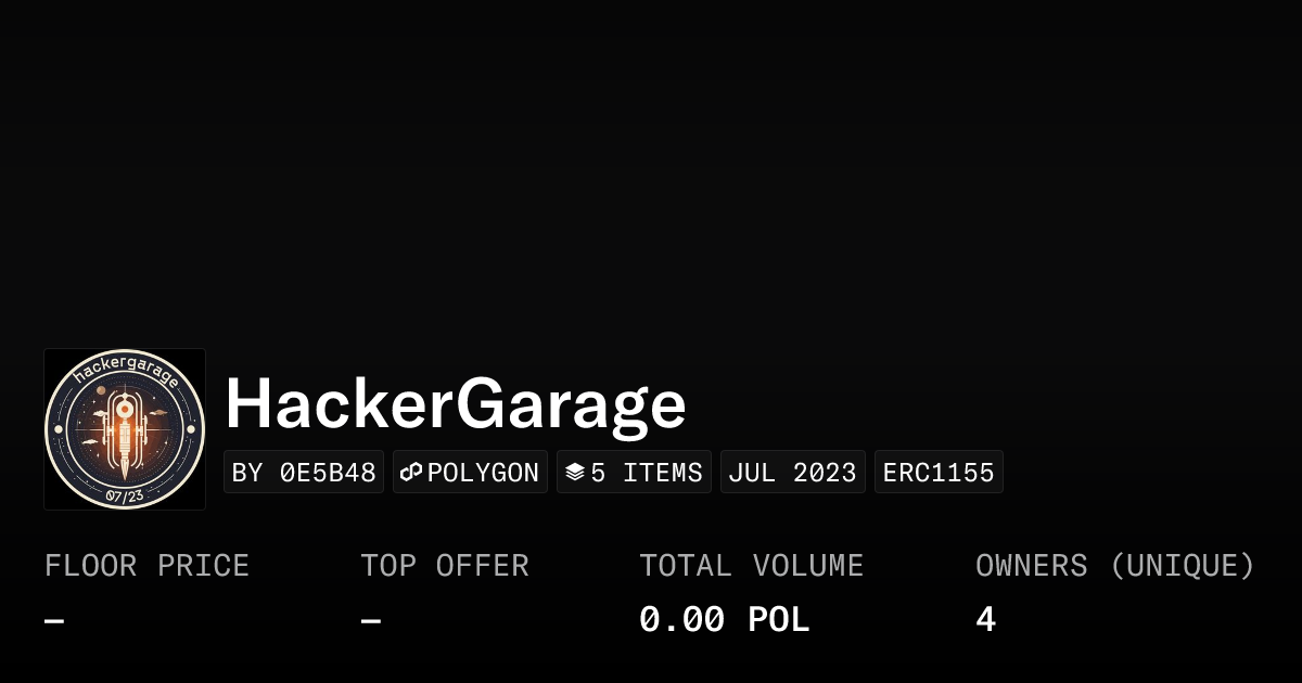 HackerGarage - Collection | OpenSea
